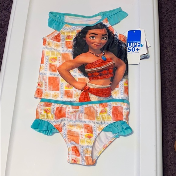 Disney | Swim | Moana Disney Swimsuit 2piece Set | Poshmark